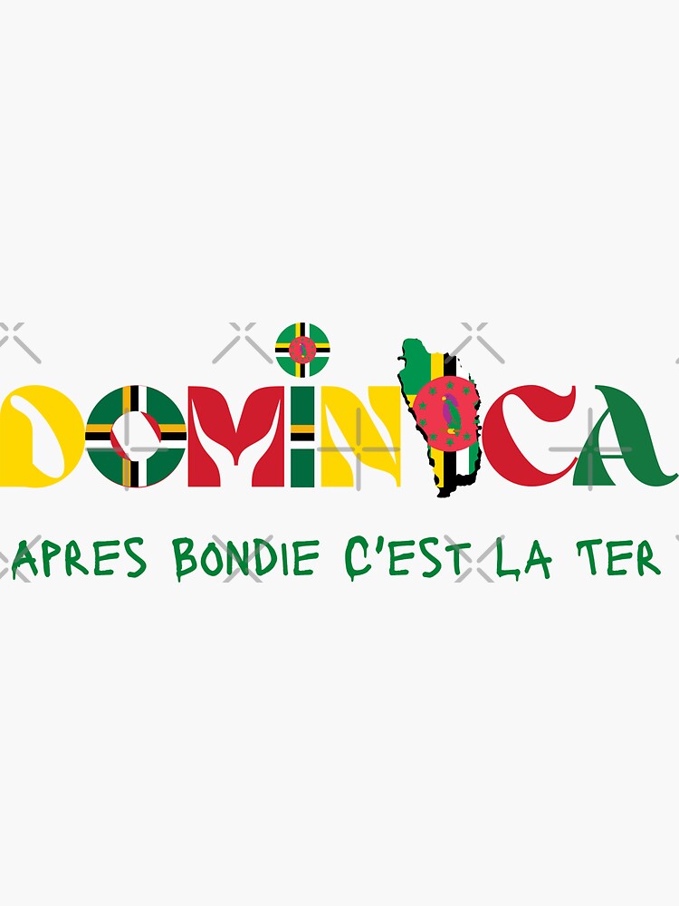 "Dominica Motto" Sticker for Sale by 767Certified | Redbubble