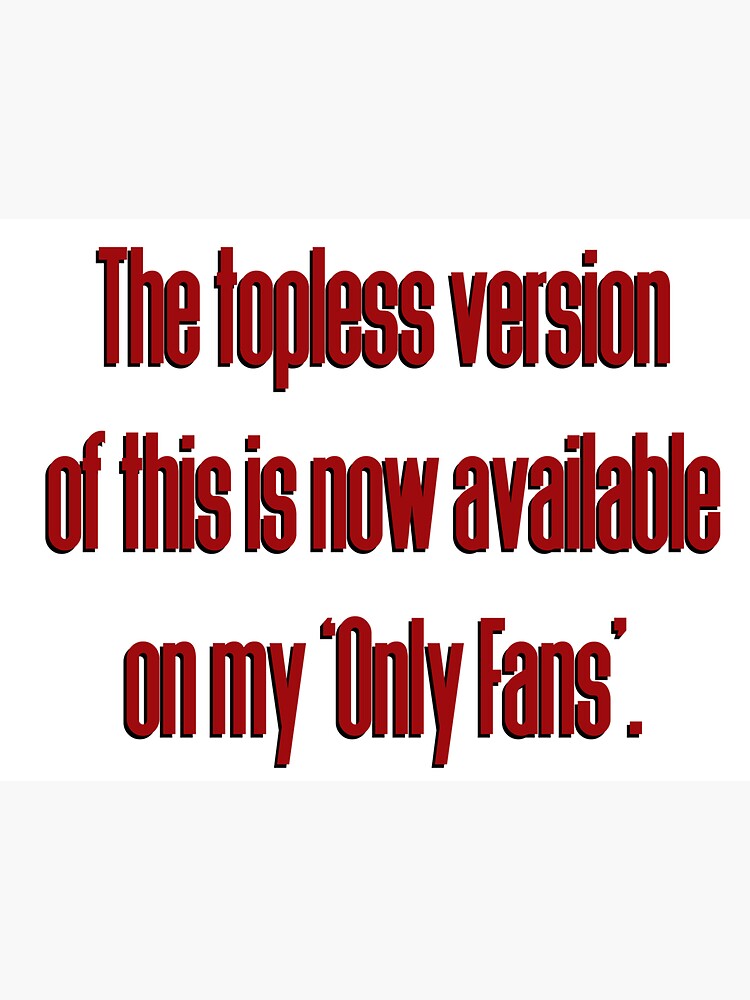 "Only Fans 1" Sticker for Sale by IanBakerToons | Redbubble