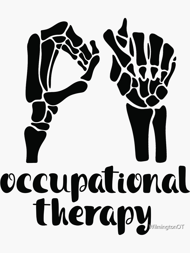 "OT Skeleton ASL" Sticker for Sale by WilmingtonOT | Redbubble