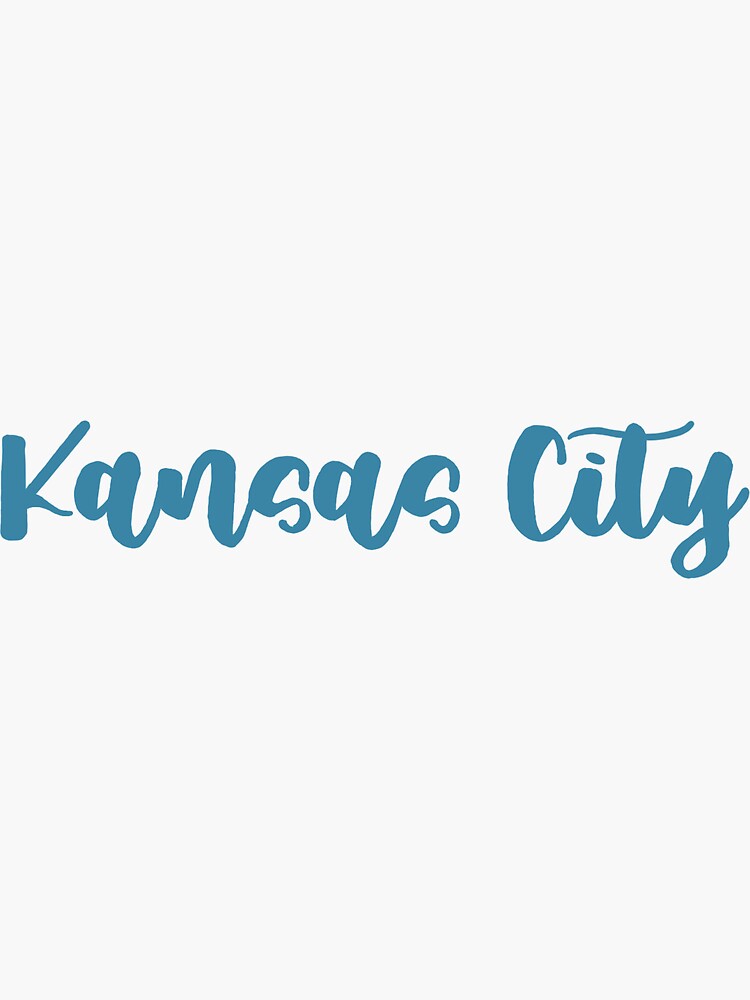 "Kansas City Cursive" Sticker for Sale by kinsleym7 | Redbubble