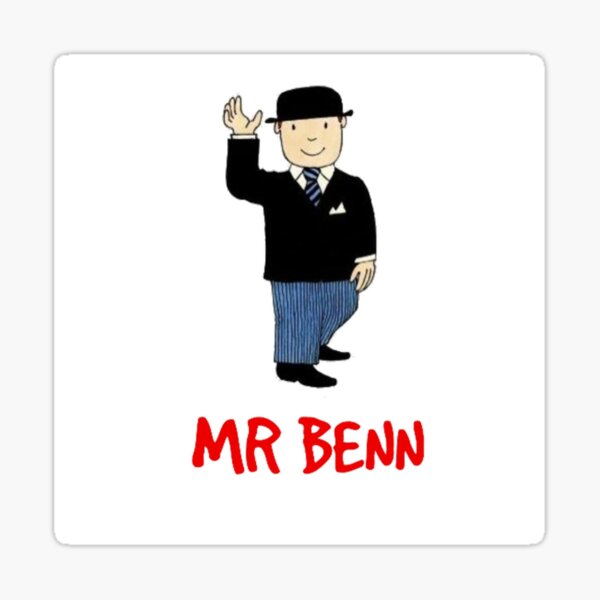 "Mr Benn cartoon 80s 70s Poster" Sticker for Sale by hensensallesj ...