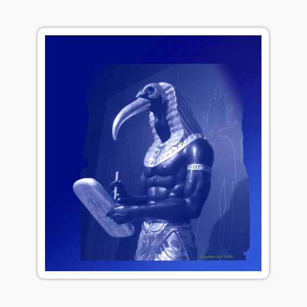 " Thoth Egyptian God of Wisdom (Photo by ACCI) 4 Green" Sticker for ...