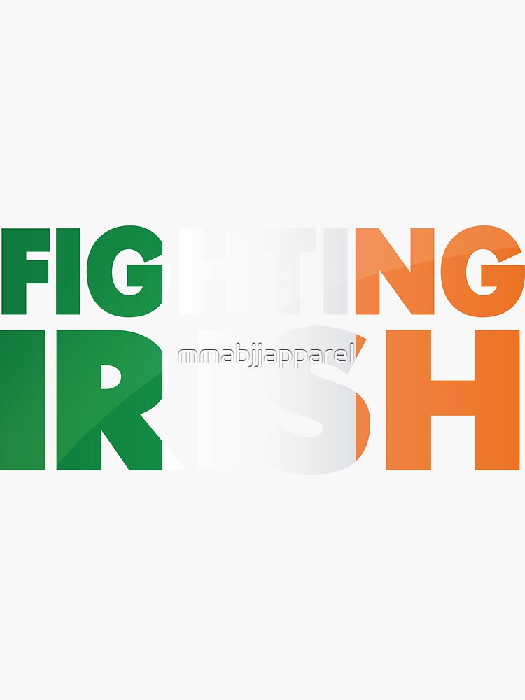 "MMA BJJ Apparel - Fighting Irish" Sticker by mmabjjapparel | Redbubble