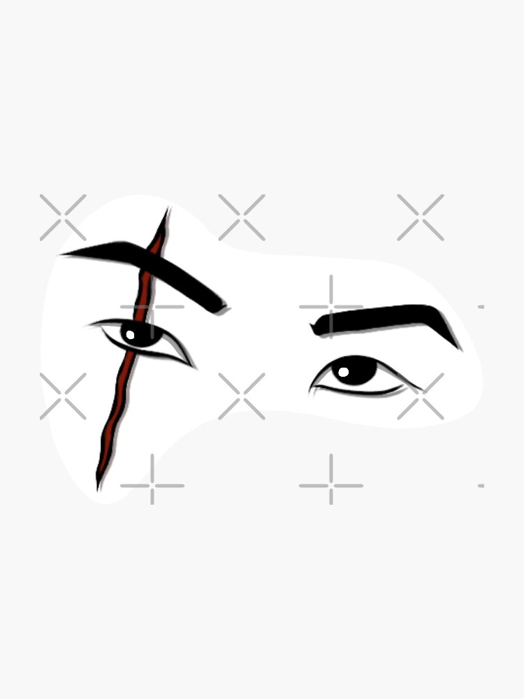 "Eye Scar" Sticker for Sale by mintybxbe | Redbubble