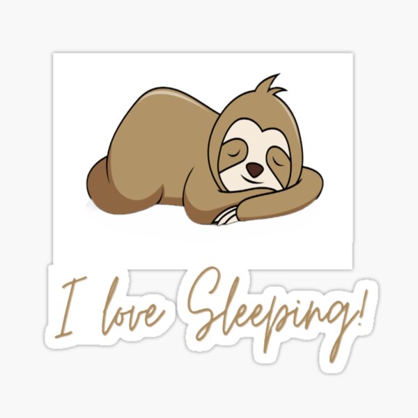 "Sleepy " Sticker for Sale by ChhayaJ | Redbubble