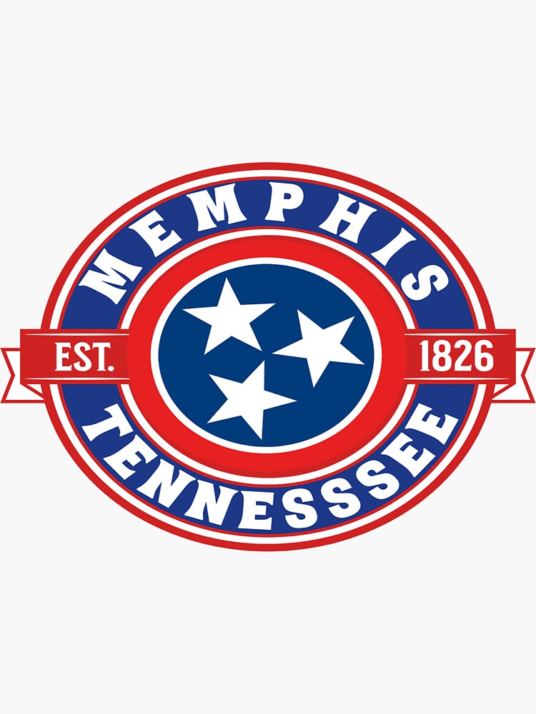 "Memphis Tennessee Seal - Black" Sticker for Sale by FLCdesigns | Redbubble