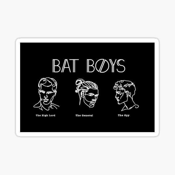 "ACOTAR Bat Boys Minimalist White" Sticker for Sale by baranskini ...