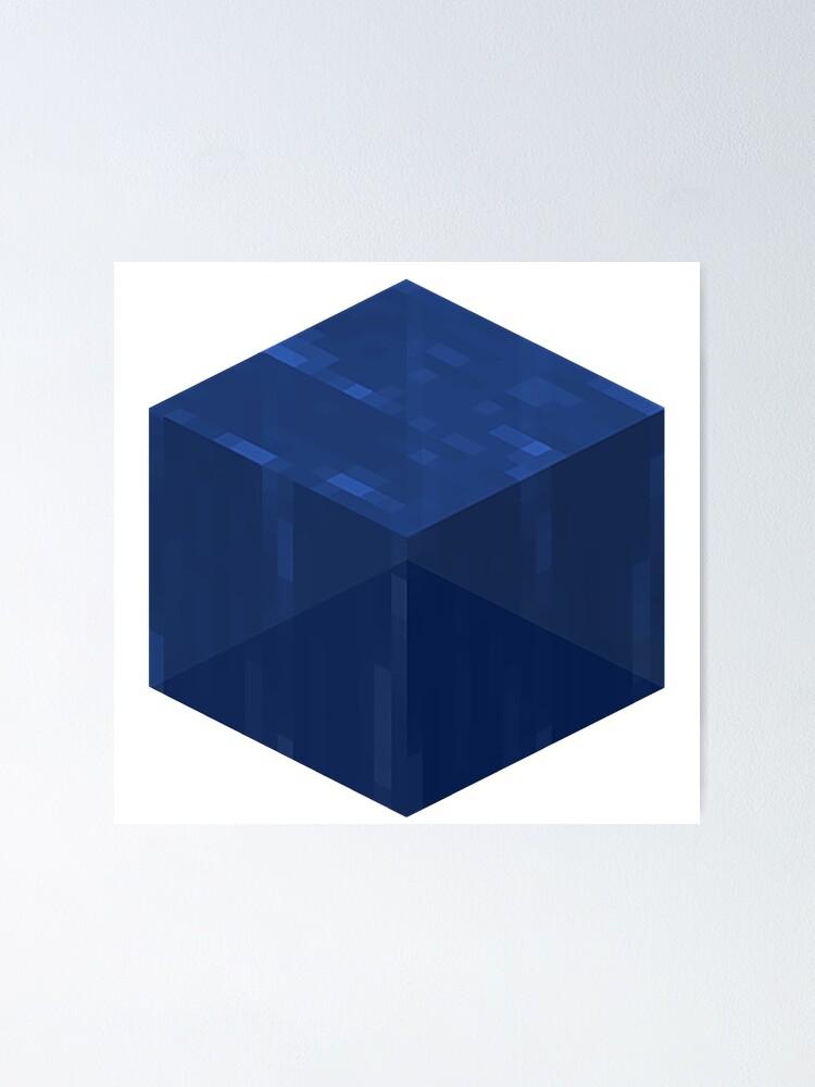 "Minecraft Water Source Block" Poster for Sale by BreadBoys | Redbubble