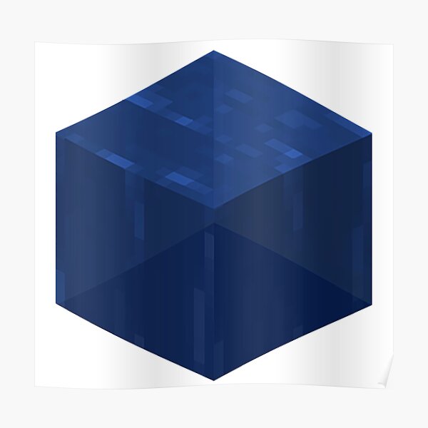 "Minecraft Water Source Block" Poster for Sale by BreadBoys | Redbubble