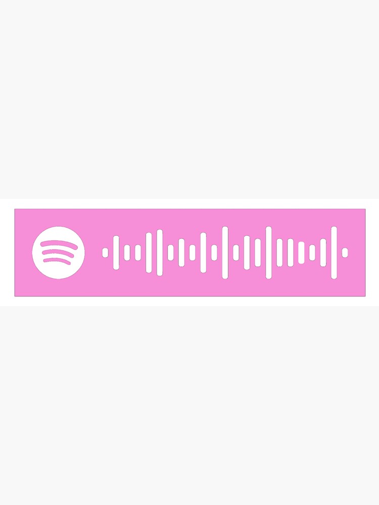 "rick roll pink spotify code" Sticker for Sale by marianazcs | Redbubble