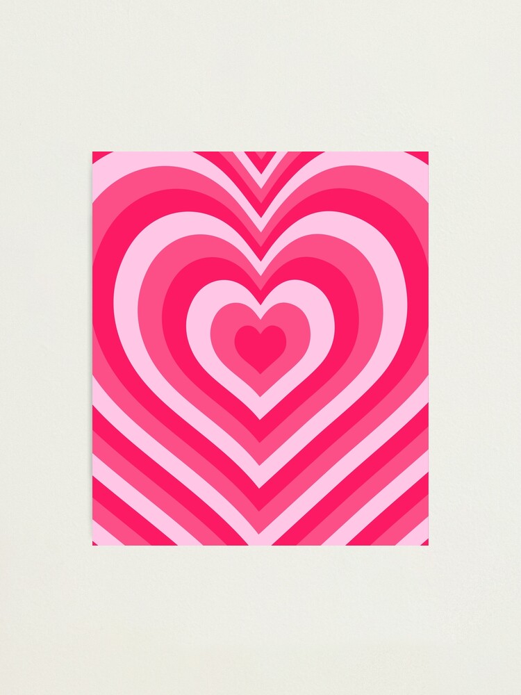 "Preppy, Aesthetic, Pink, Heart, Preppy Aesthetic" Photographic Print ...