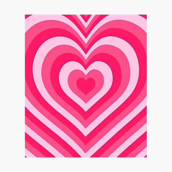 "Preppy, Aesthetic, Pink, Heart, Preppy Aesthetic" Photographic Print ...
