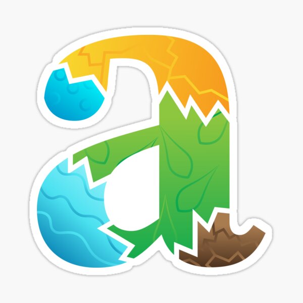 Pegatina «Letra a tierra representa arte digital» de NaveenNS | Redbubble