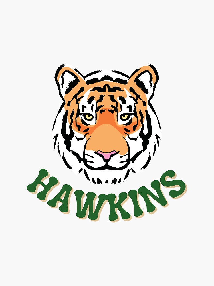 "Hawkins High School Mascot Sticker - Stranger Things" Sticker for Sale ...