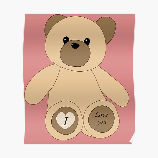 "teddy bear " Poster for Sale by smilingcat77 | Redbubble