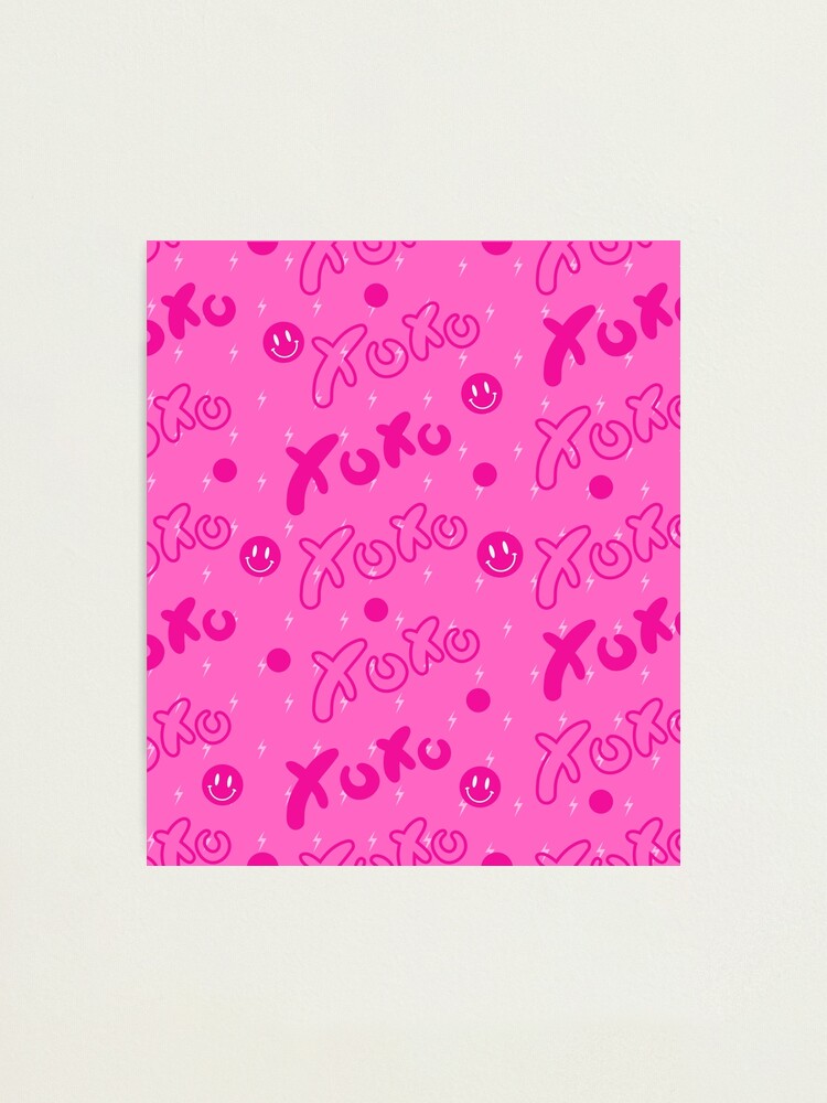 "Preppy, Aesthetic, Pink, Smiley, XOXO, Preppy Aesthetic" Photographic ...