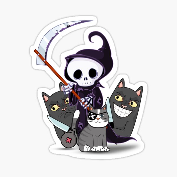 "Deaths Little Helpers" Sticker for Sale by Malroa | Redbubble