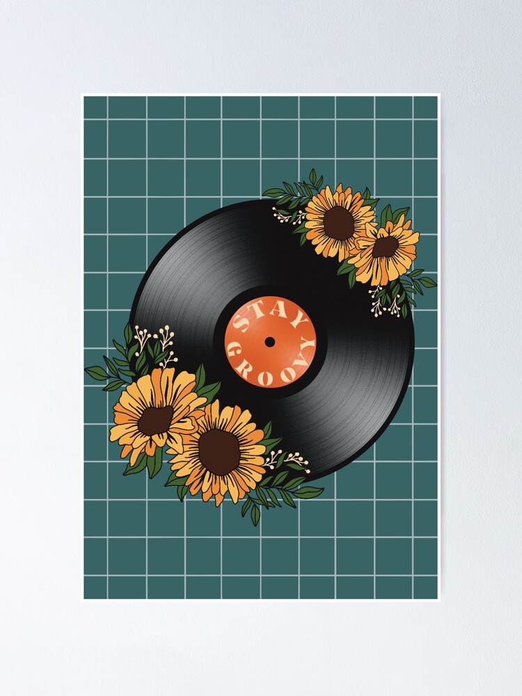 "Stay Groovy Vintage Vinyl Record" Poster for Sale by ecoastapparel ...