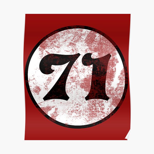 "Vintage Classic Circle Retro 71 Car Racing Number" Poster for Sale by ...