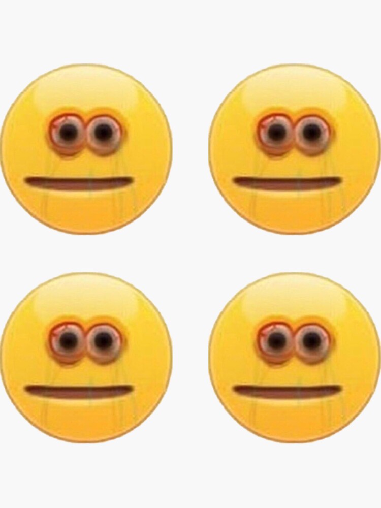 Pegatina «Paquete de emoji de sonrisa de ojos rojos malditos» de ...