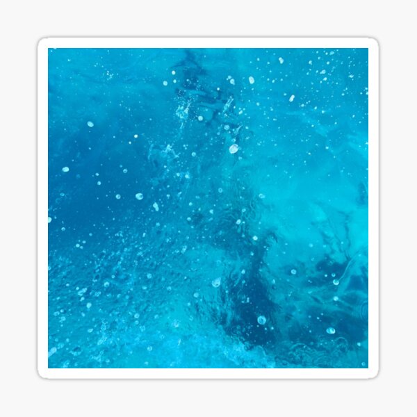 "Light Blue Ocean Waves At The Beach During Summer Holiday" Sticker for ...