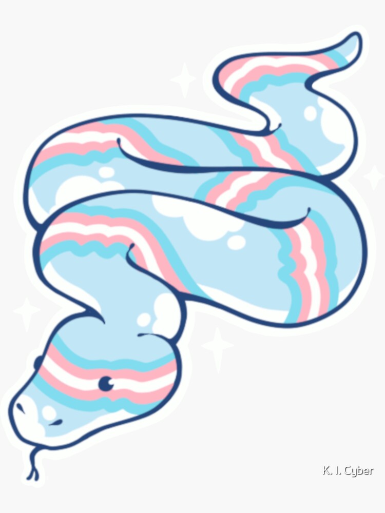 "Pride Snakes - trans" Sticker for Sale by Cybernonymous | Redbubble