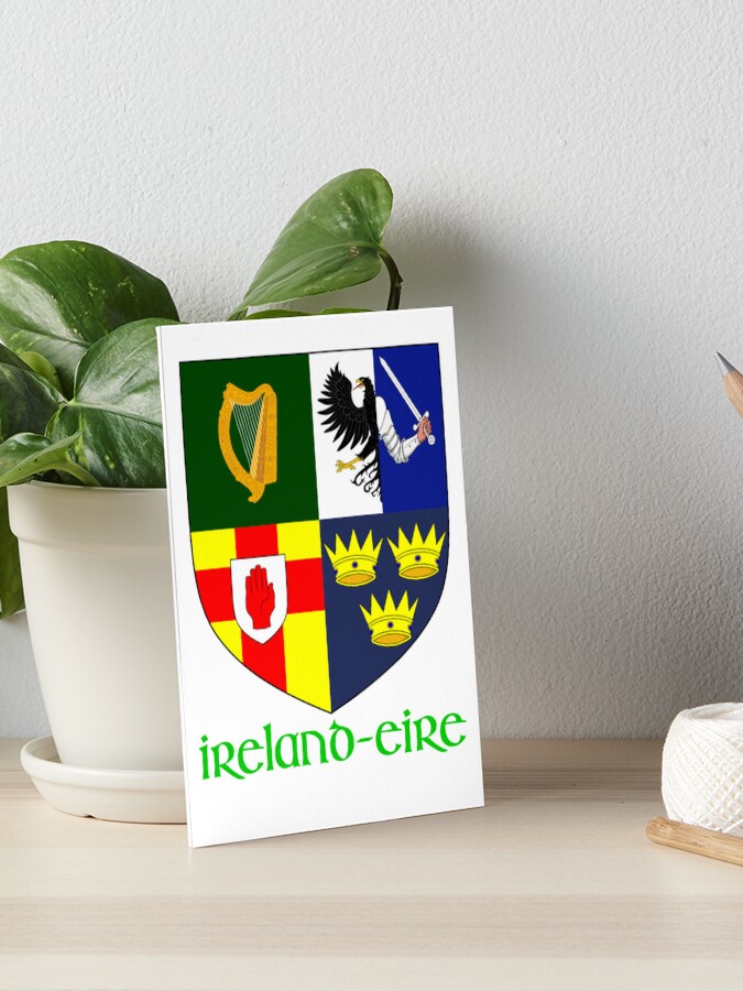 "4 Provinces of Ireland Crest - Irish" Art Board Print for Sale by ...
