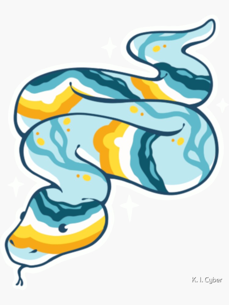 "Pride Snakes - aroace (sunset)" Sticker for Sale by Cybernonymous ...