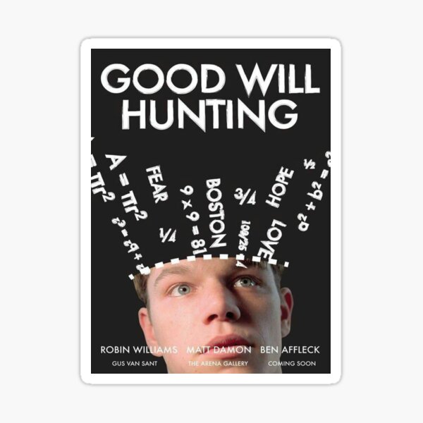 "Good will hunting" Sticker for Sale by funnstores009 | Redbubble