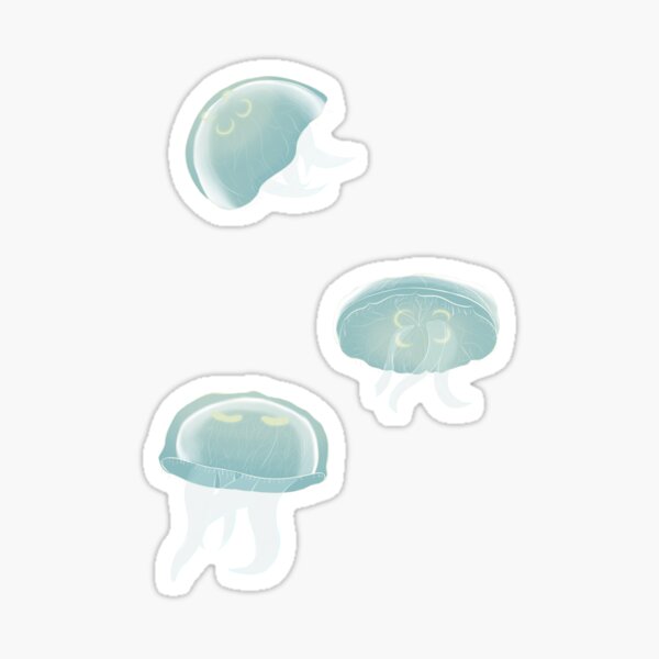 "Carefree Moon Jellies" Sticker for Sale by Bee-thany | Redbubble