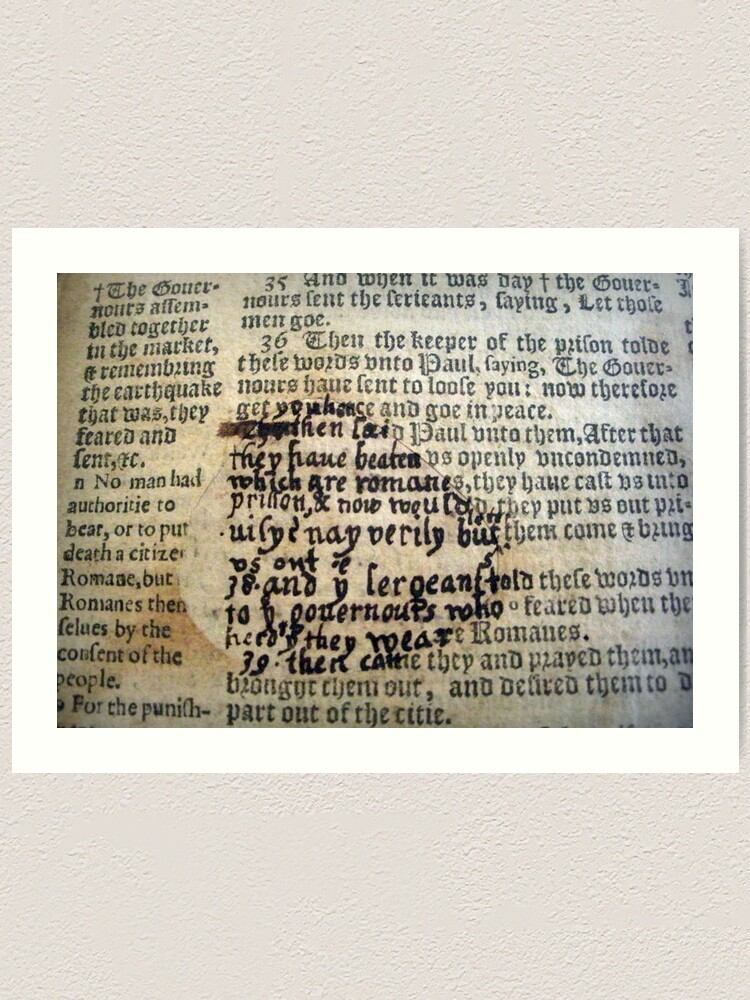 "Page from Lothrop Bible 2" Art Print for Sale by sturgislibrary ...