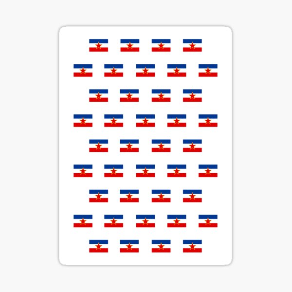 "Flag of Yugoslavia, pattern" Sticker for Sale by Alma-Studio | Redbubble