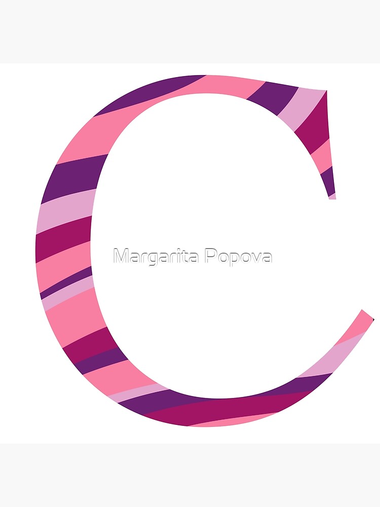 Póster «Letra C con rosa y morado, nombre con letra C» de Margarita131 ...