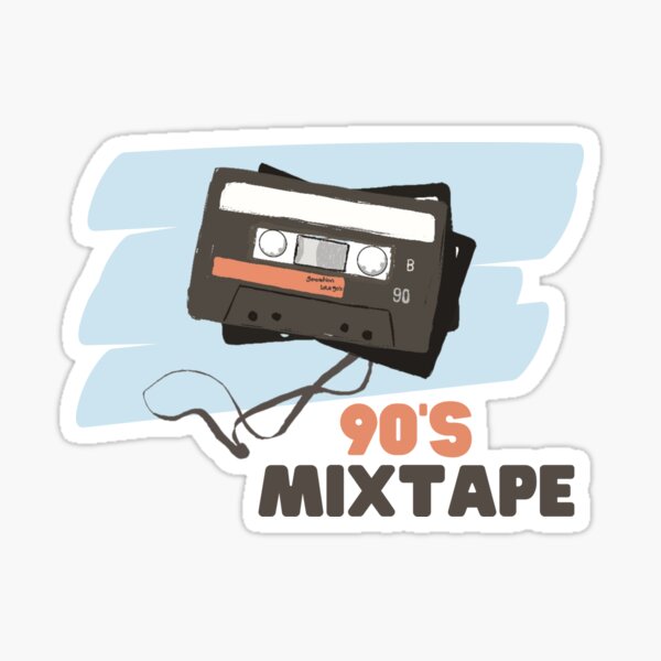 "90's mixtape" Sticker for Sale by joy-love-peace | Redbubble
