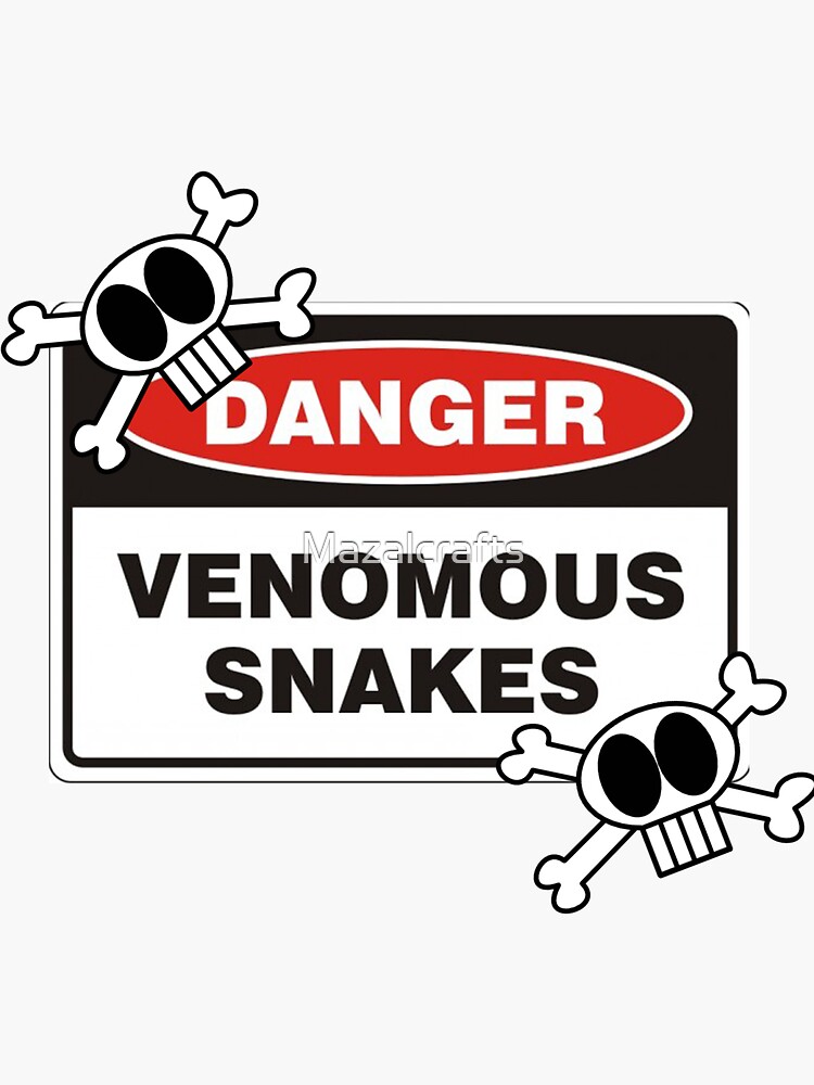 " Danger Venomous Snakes skulls" Sticker for Sale by Mazalcrafts ...