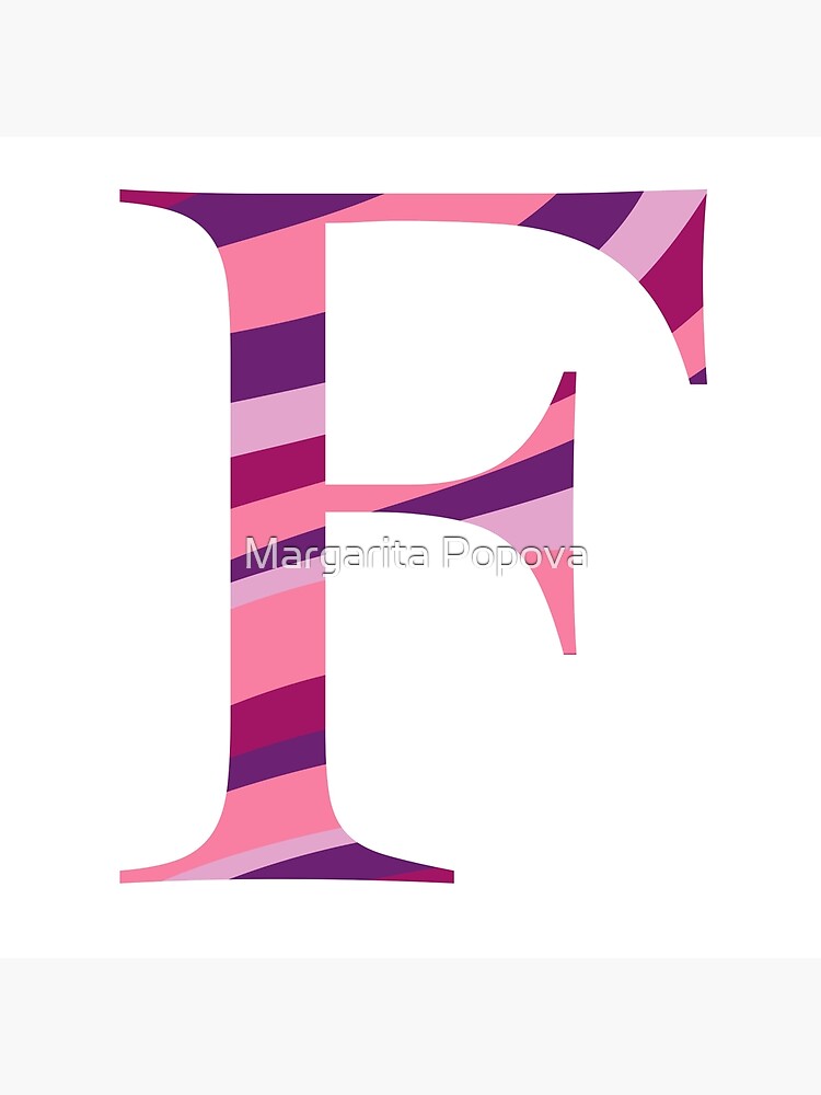 Póster «Letra F con rosa y morado, nombre con letra F» de Margarita131 ...