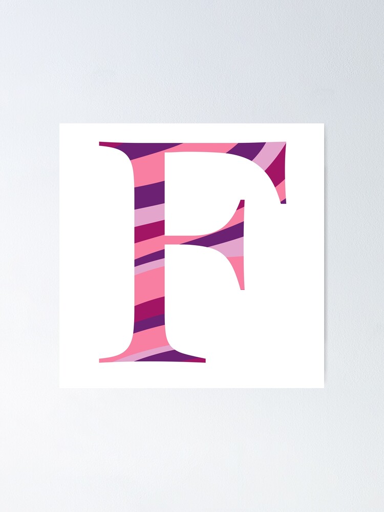 Póster «Letra F con rosa y morado, nombre con letra F» de Margarita131 ...