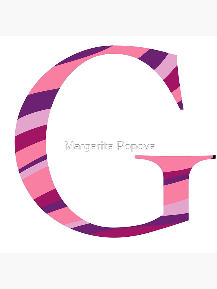 Póster «Letra G con rosa y morado, nombre con letra G» de Margarita131 ...