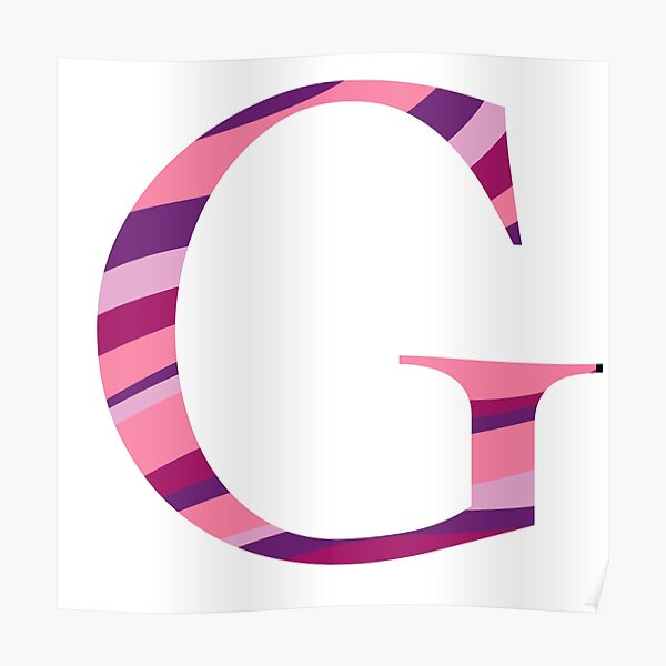 Póster «Letra G con rosa y morado, nombre con letra G» de Margarita131 ...