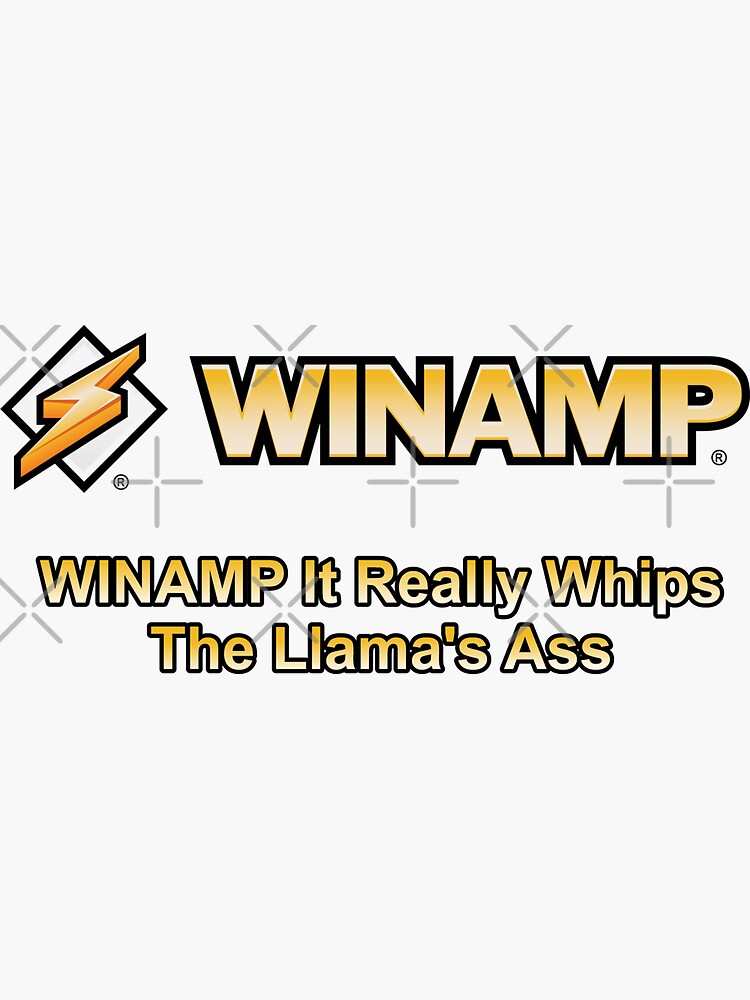 "WINAMP It really whips the Llama's ass" Sticker for Sale by cheweboy | Redbubble