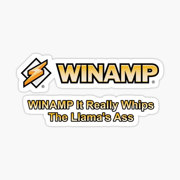 "WINAMP It really whips the Llama's ass" Sticker for Sale by cheweboy ...