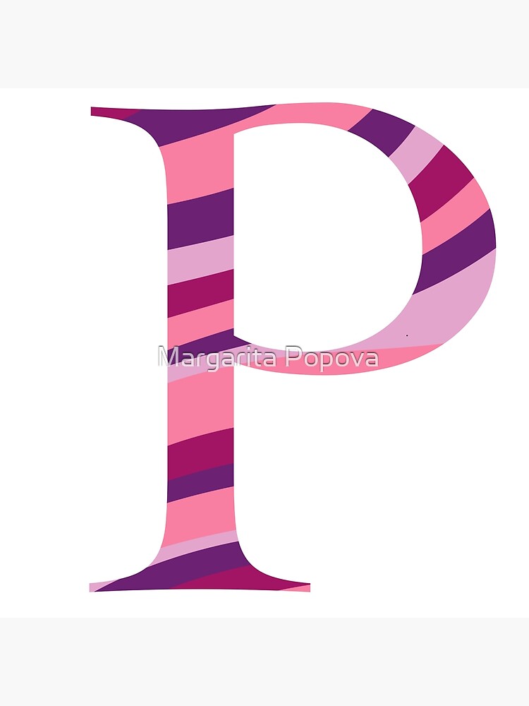 Póster «Letra P con rosa y morado, nombre con letra P» de Margarita131 ...