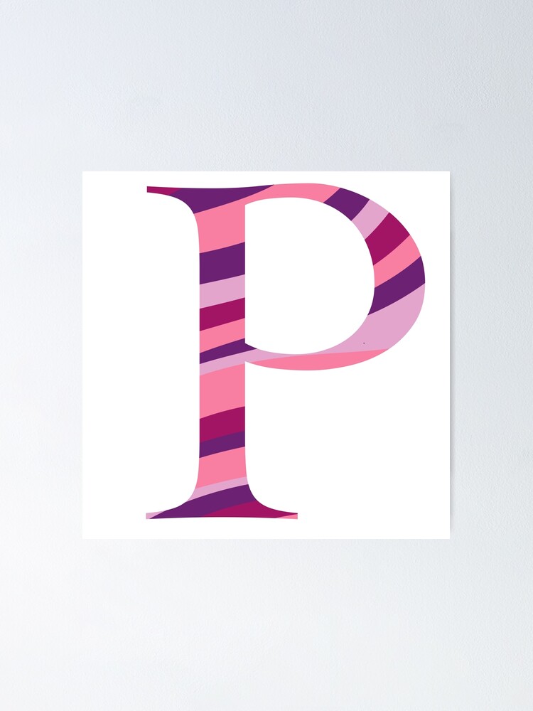 Póster «Letra P con rosa y morado, nombre con letra P» de Margarita131 ...