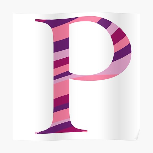 Póster «Letra P con rosa y morado, nombre con letra P» de Margarita131 ...