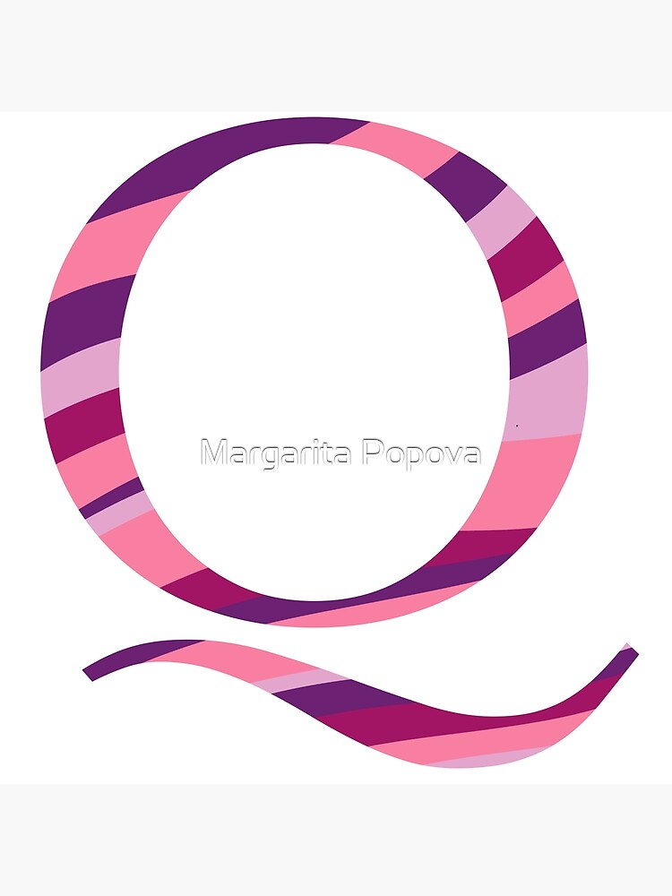 Póster «Letra Q con rosa y morado, nombre con letra Q» de Margarita131 ...