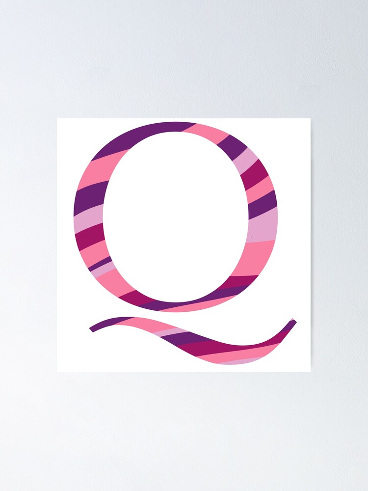 Póster «Letra Q con rosa y morado, nombre con letra Q» de Margarita131 ...