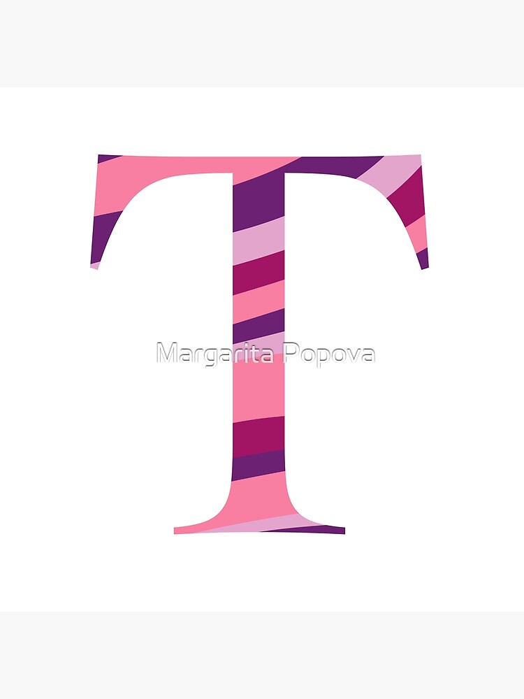 Póster «Letra T con rosa y morado, nombre con letra T» de Margarita131 ...