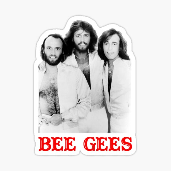 "BEEGEES Sticker" Sticker for Sale by artbymadison | Redbubble