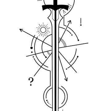"ADHD sword design" Sticker for Sale by FineHades | Redbubble