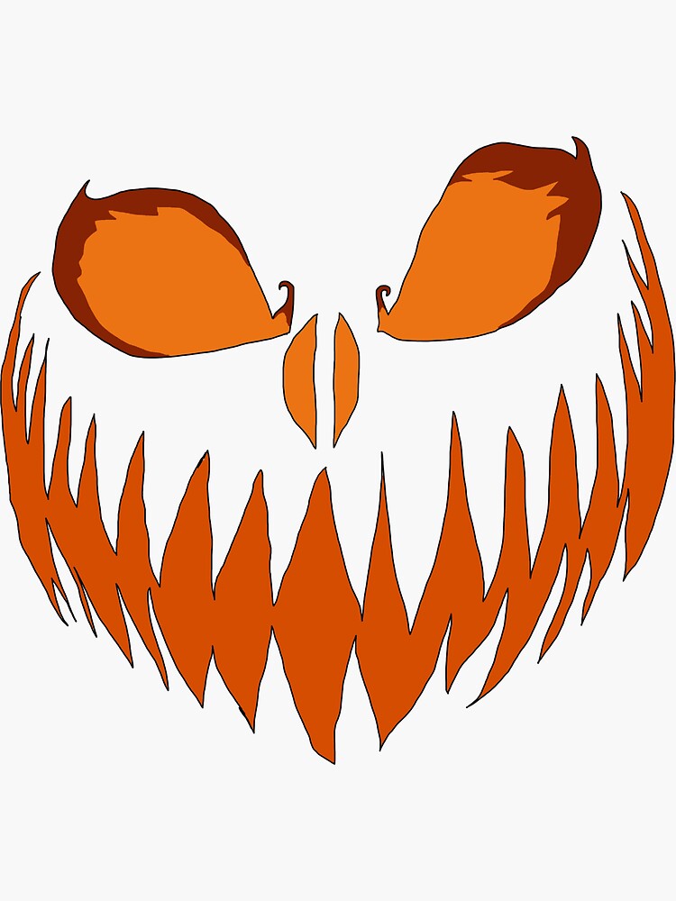 "Pumpkin with sharp teeth" Sticker for Sale by Anarcadius | Redbubble
